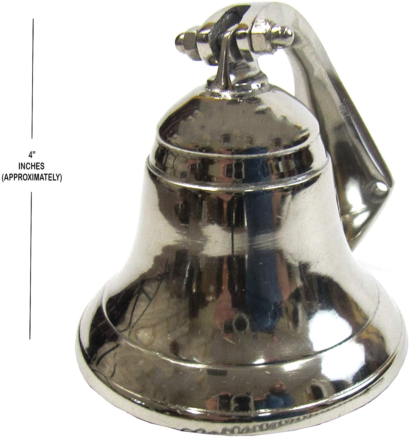 AL 1843R - Chrome Finish Aluminum Ship Bell with Rope, 4" – India ...