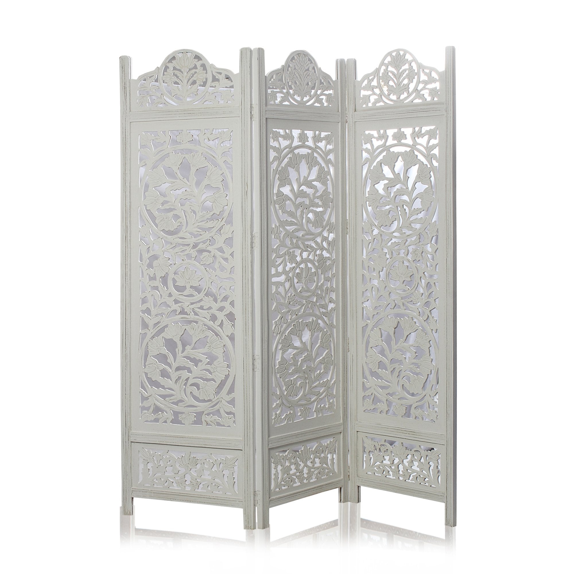 SH 227953W - 3 Panel Floral Tree Room Divider – India Overseas Trading ...