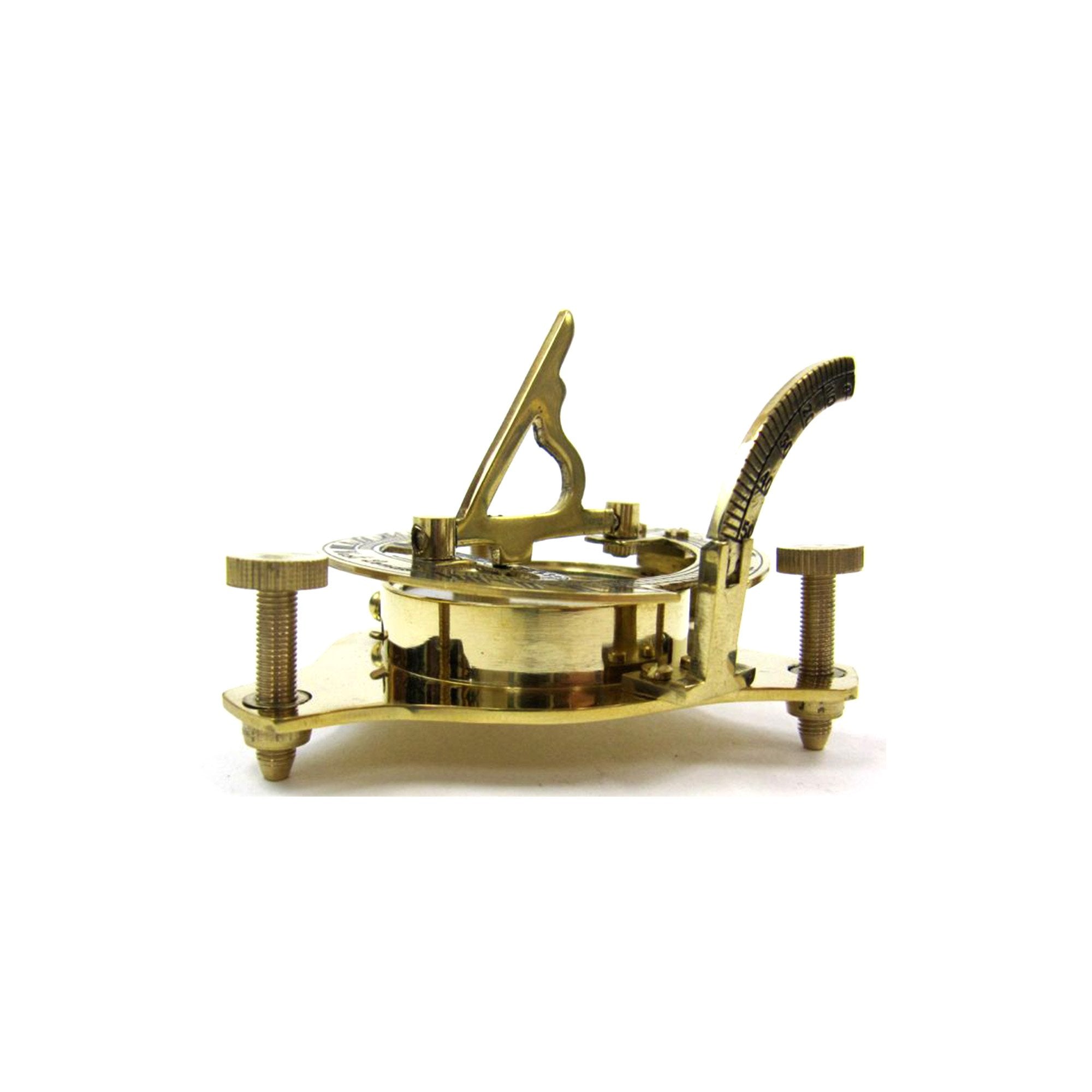 BR 48445A - Brass Sun Dial Compass w/ Box – India Overseas Trading ...