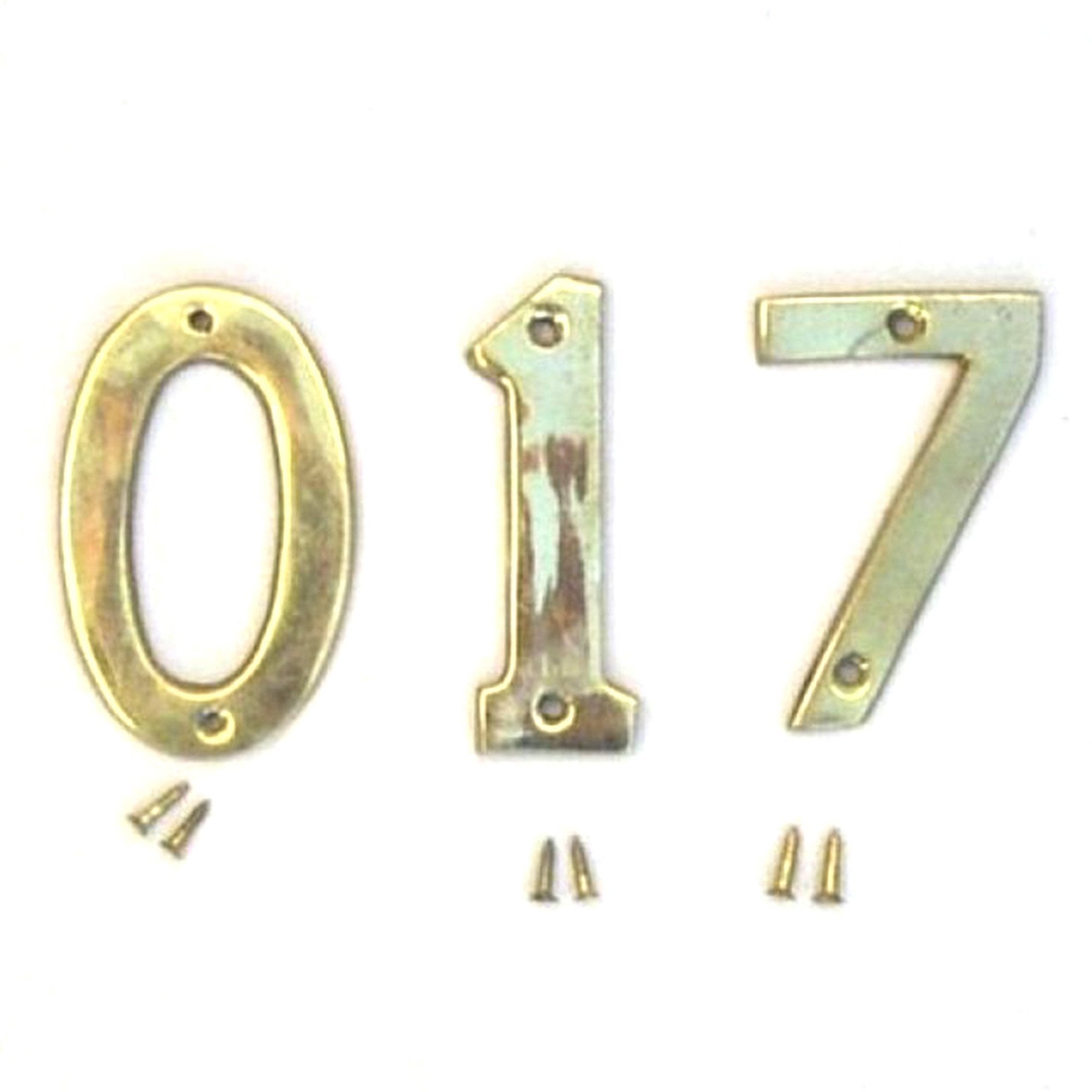 BR 2009 - Solid Brass House Numbers 3" – India Overseas Trading Corporation