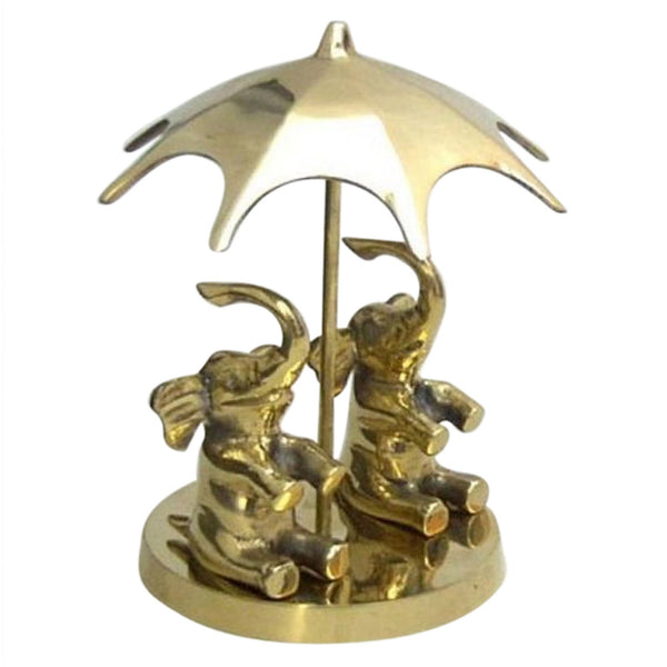 BR 2075E - Two Elephants Under Umbrella Statue – India Overseas Trading ...