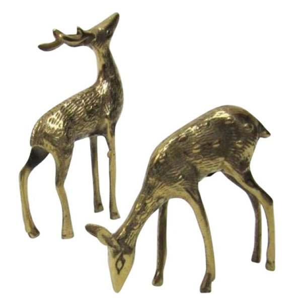 BR 28512 - Solid Brass Deer Pair – India Overseas Trading Corporation