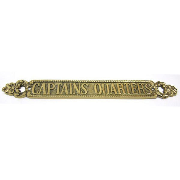 BR 48231 - Solid Brass Door Sign, "CAPTAIN'S QUARTERS" 12" – India ...