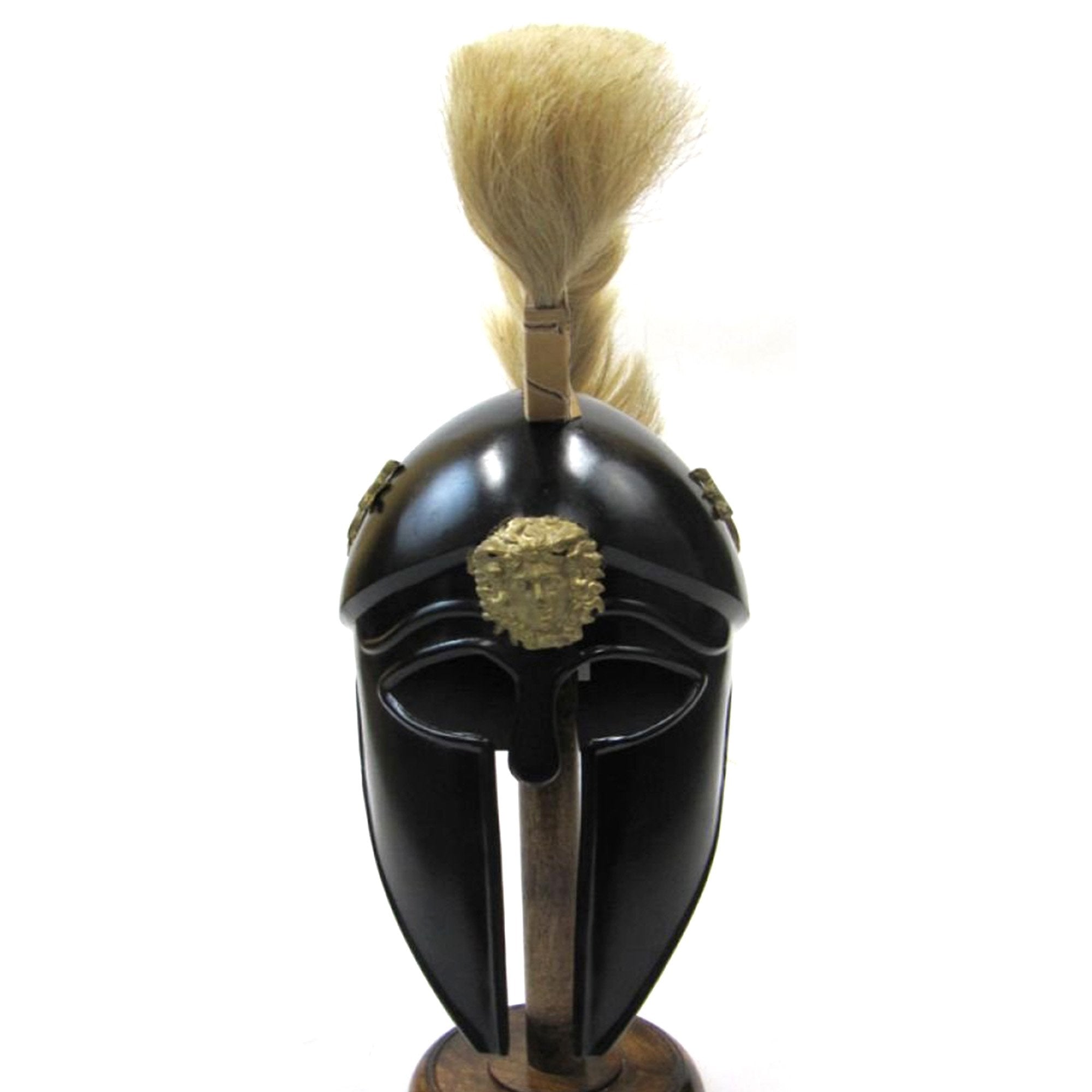IR 80865 - Greek Dragon Armor Helmet with Tan Plume & Black Finish ...